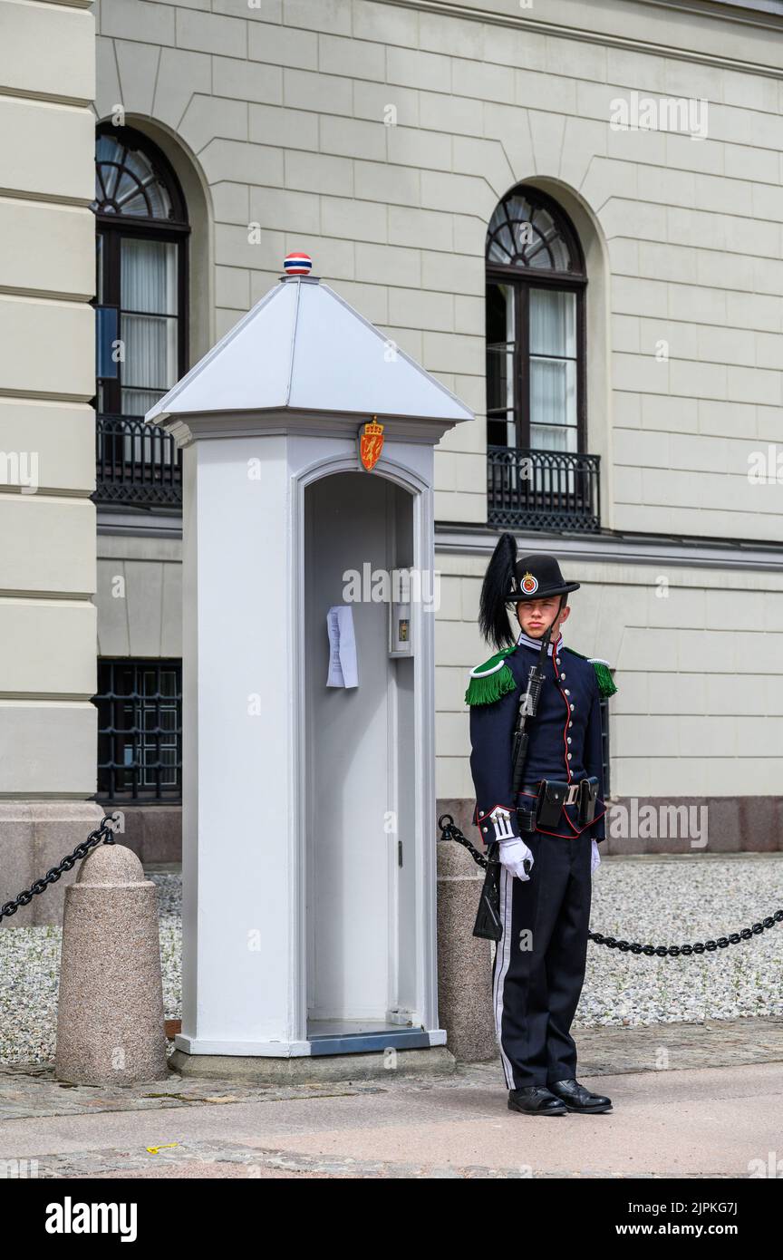 OSLO, NORWAY – JULY 11, 2022: Oslo, Norwegian Royal Palace, palace ...