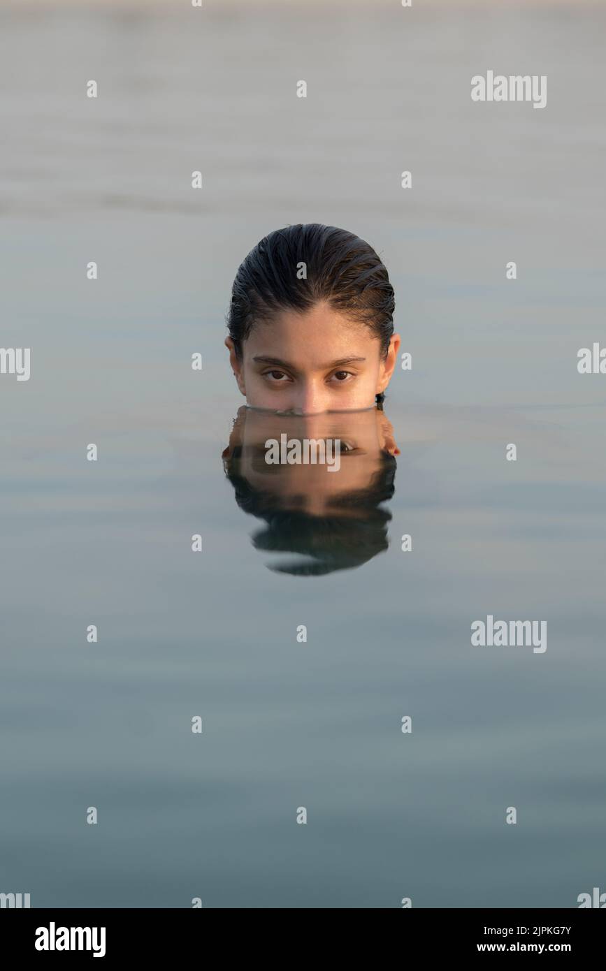 Woman submerged water hi-res stock photography and images - Alamy