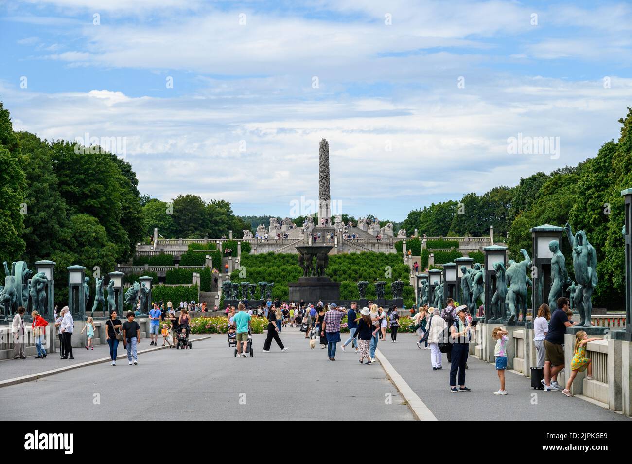 OSLO, NORWAY – JULY 11, 2022: Oslo, Vigeland Sculpture Park - Frogner ...