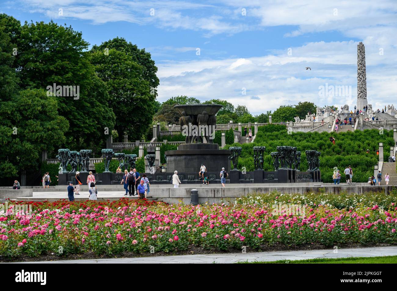 OSLO, NORWAY – JULY 11, 2022: Oslo, Vigeland Sculpture Park - Frogner ...