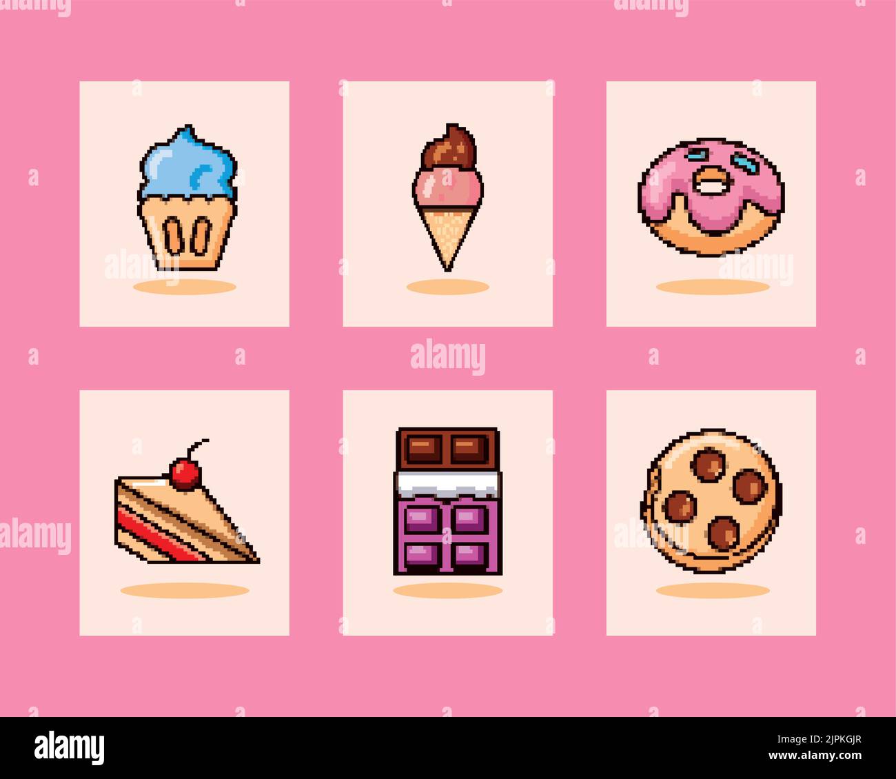 icons food pixel art Stock Vector Image & Art - Alamy