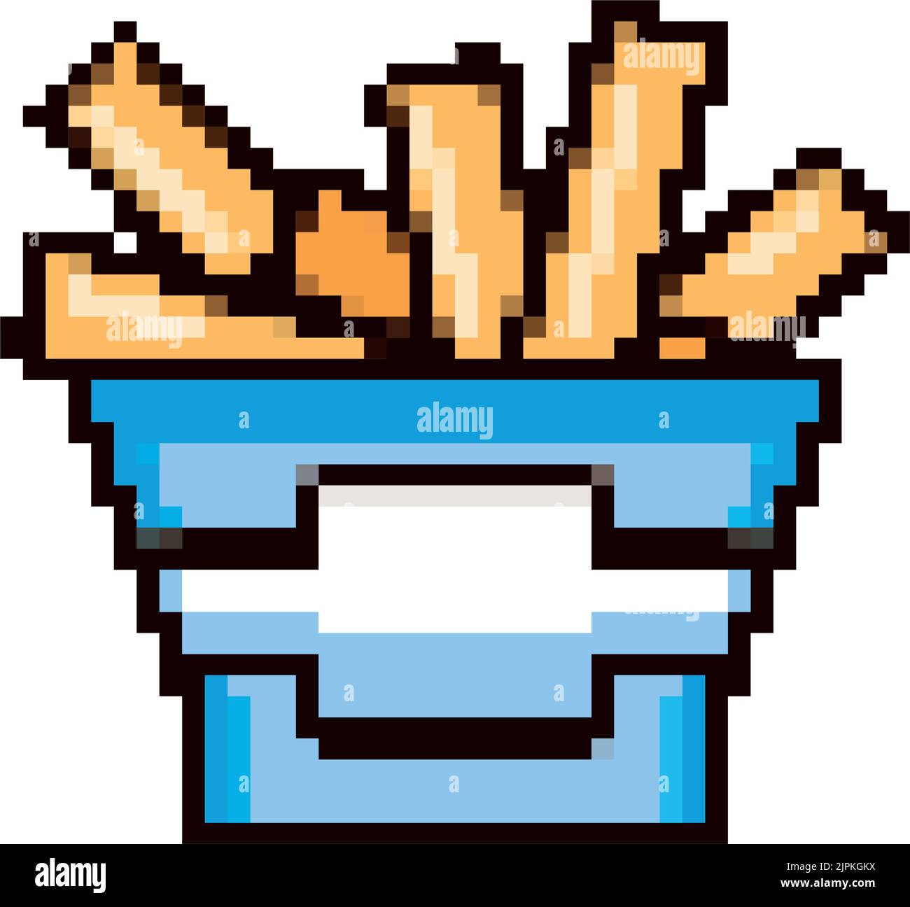French fries pixel art fast Stock Vector Images - Alamy