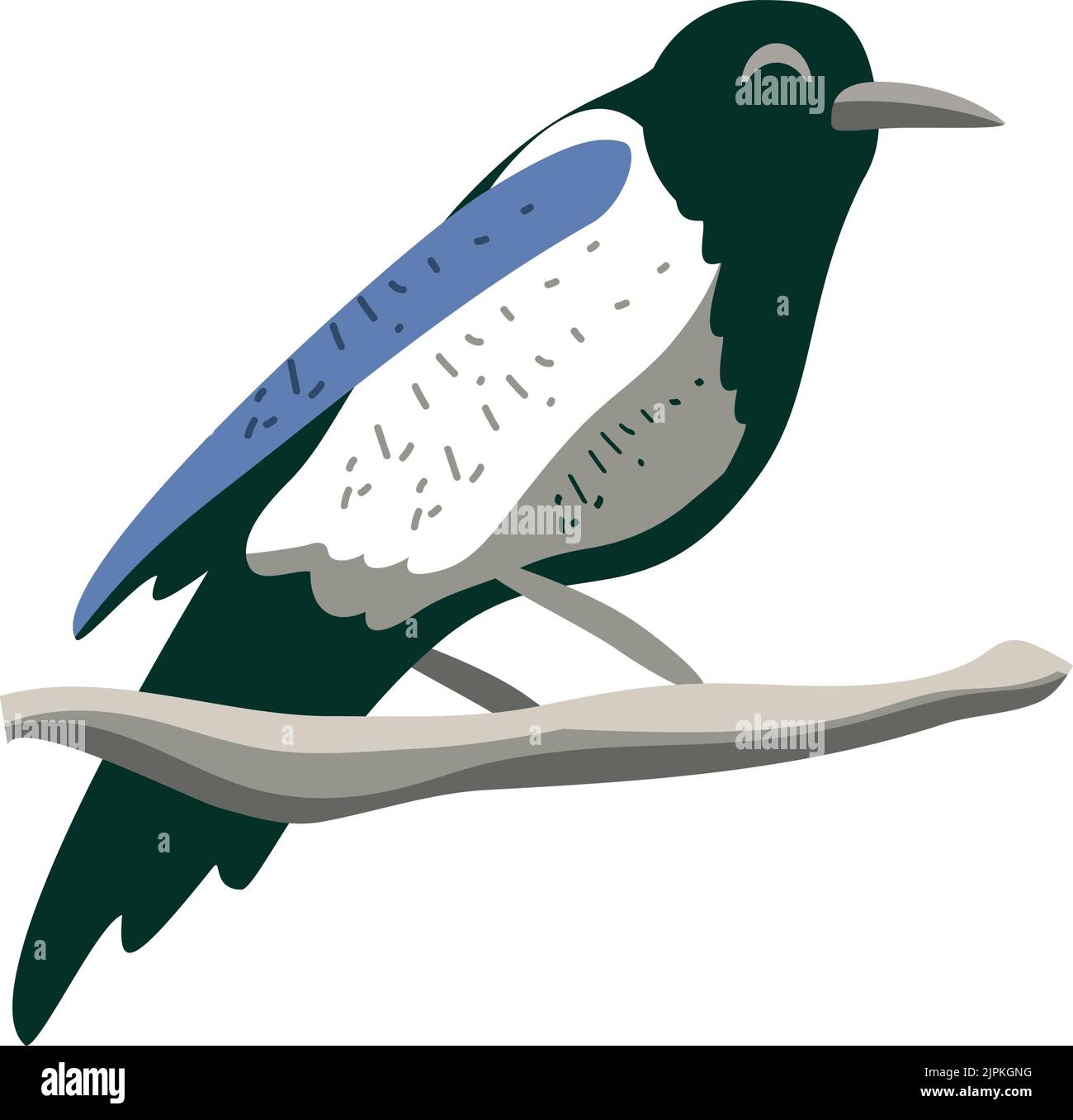 magpie bird of korea Stock Vector Image & Art - Alamy