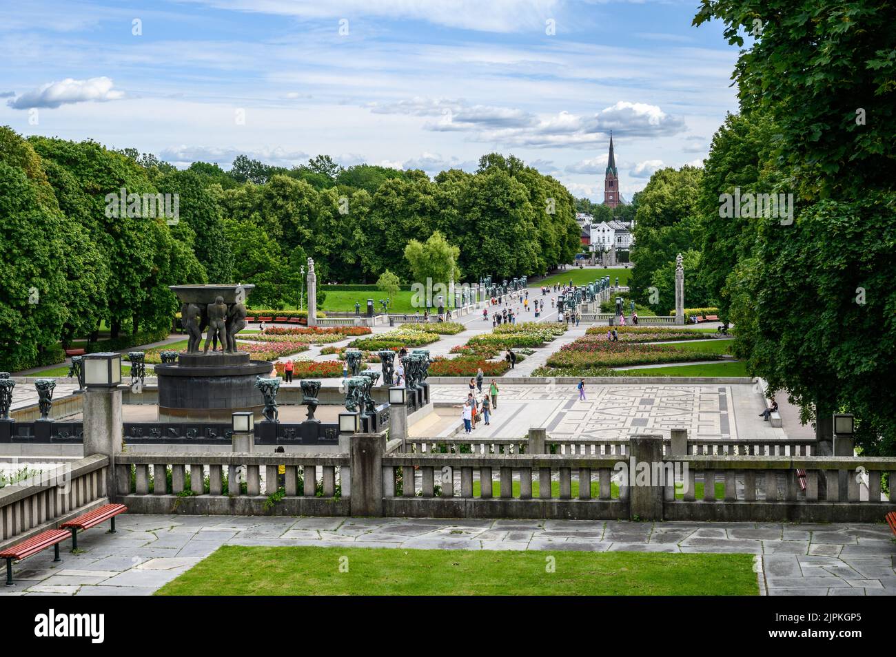 OSLO, NORWAY – JULY 11, 2022: Oslo, Vigeland Sculpture Park - Frogner ...