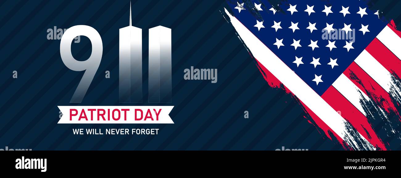 9.11 patriot day we will never forget banner Stock Vector Image & Art ...