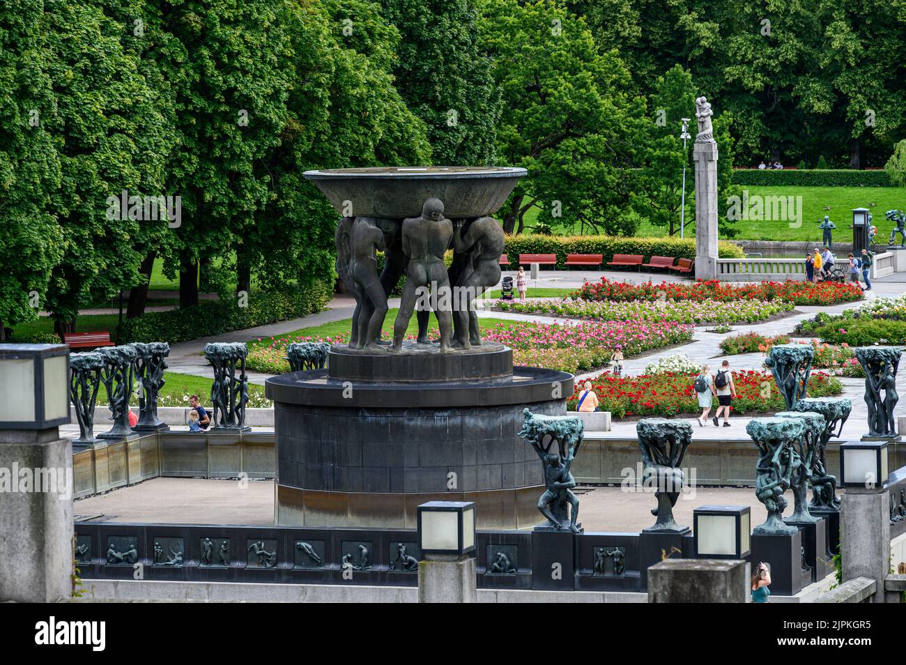 OSLO, NORWAY – JULY 11, 2022: Oslo, Vigeland Sculpture Park - Frogner ...