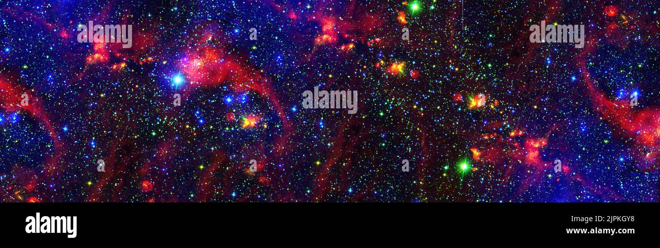 Space background with red nebula and stars. Elements of this image ...