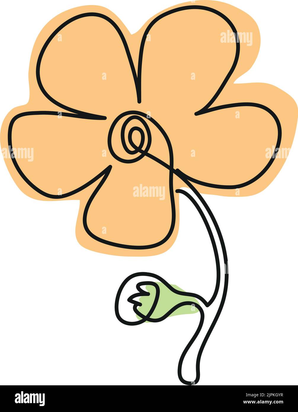 flower and stem one line Stock Vector Image & Art - Alamy