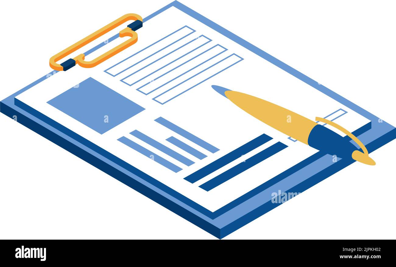 business document and pen Stock Vector Image & Art - Alamy