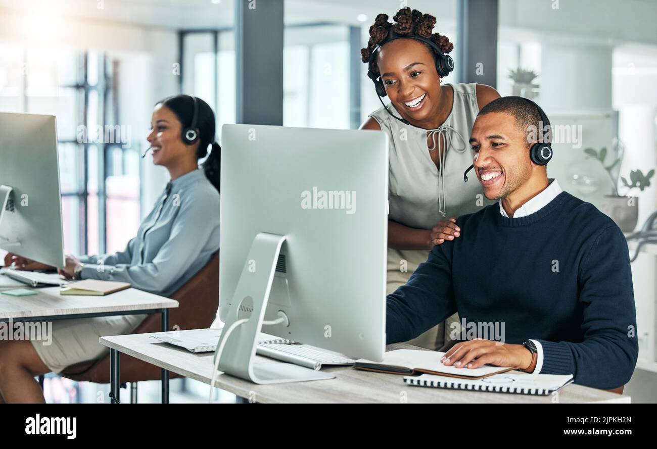 Support, training and coaching, a call center manager is happy to help ...