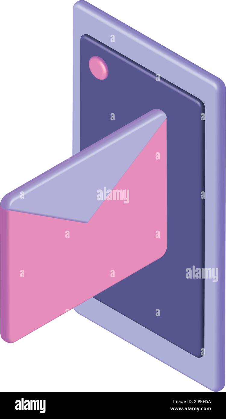 isometric phone email Stock Vector Image & Art - Alamy