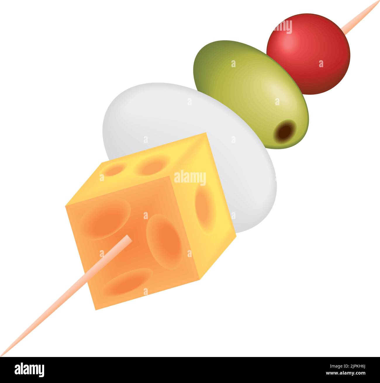 appetizer food in stick Stock Vector Image & Art - Alamy