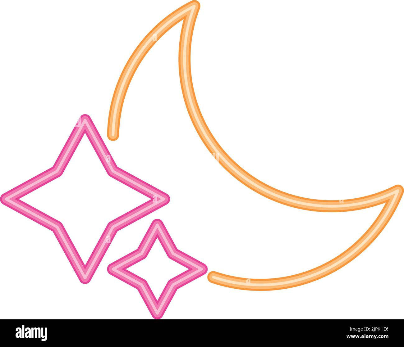 neon moon and stars Stock Vector Image & Art - Alamy
