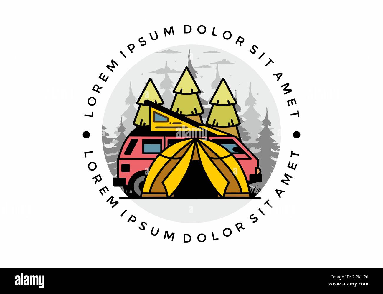 Camping family tent fire Cut Out Stock Images & Pictures - Alamy