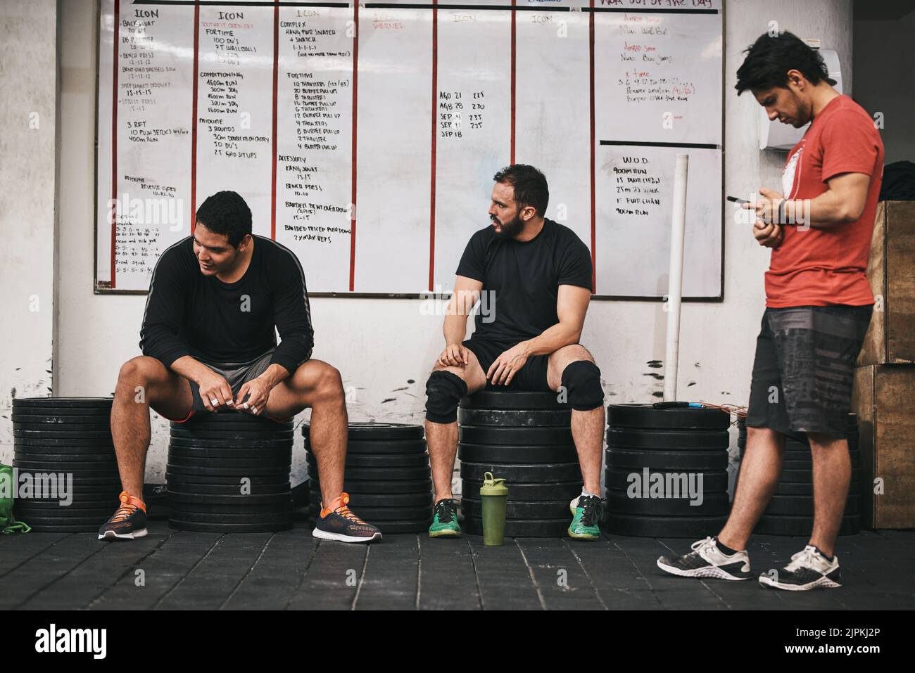 Men taking active break in hi-res stock photography and images - Alamy