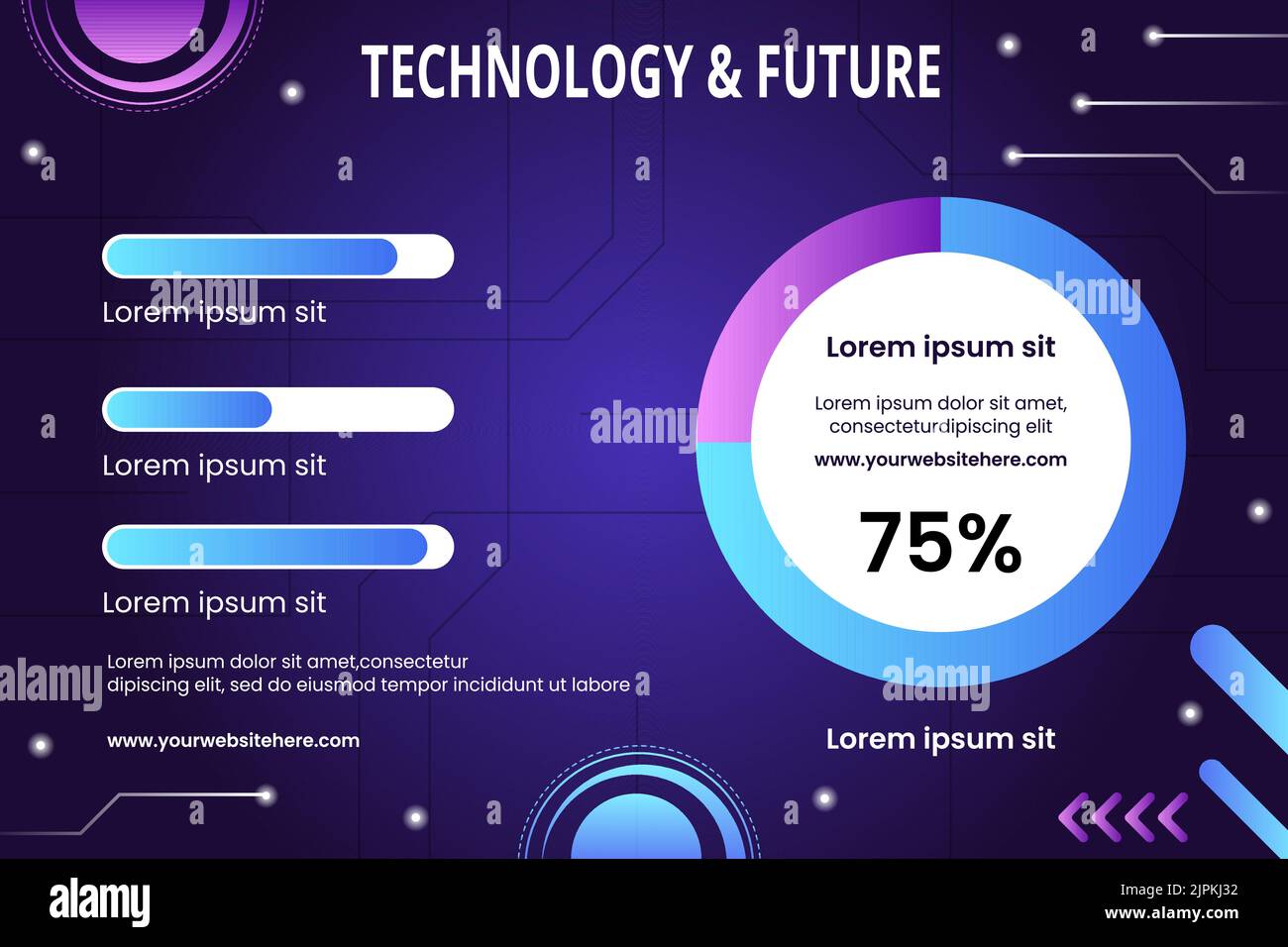 Technology Infographic Template Hand Drawn Cartoon Flat Illustration ...