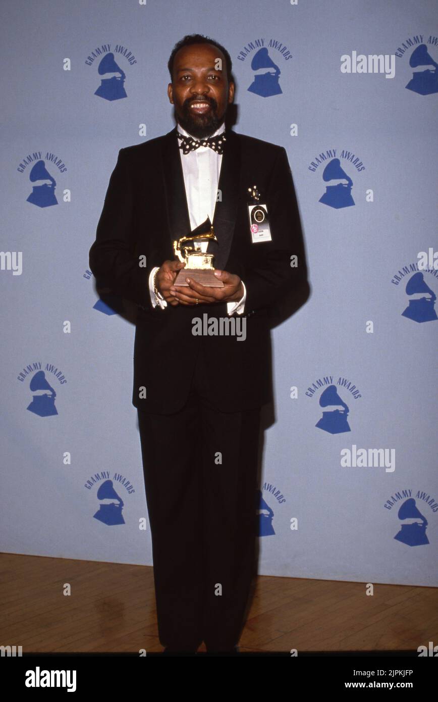 Leon Huff at the 32nd Annual Grammy Awards, presented at Shrine ...