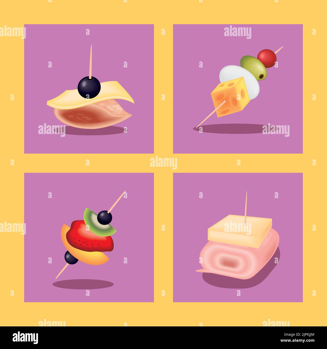 Healthy appetizers Stock Vector Images - Alamy