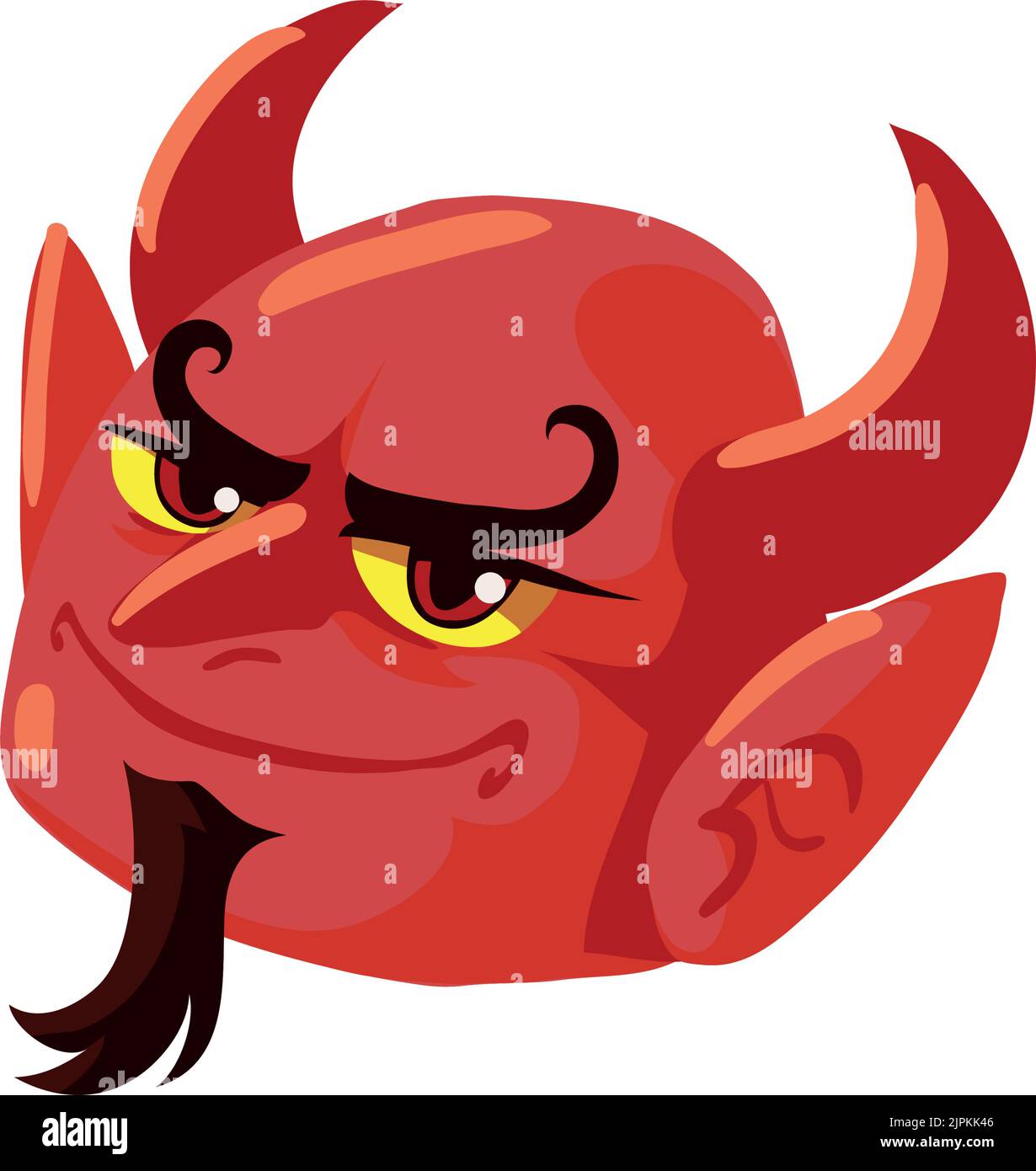 halloween devil face character Stock Vector Image & Art - Alamy