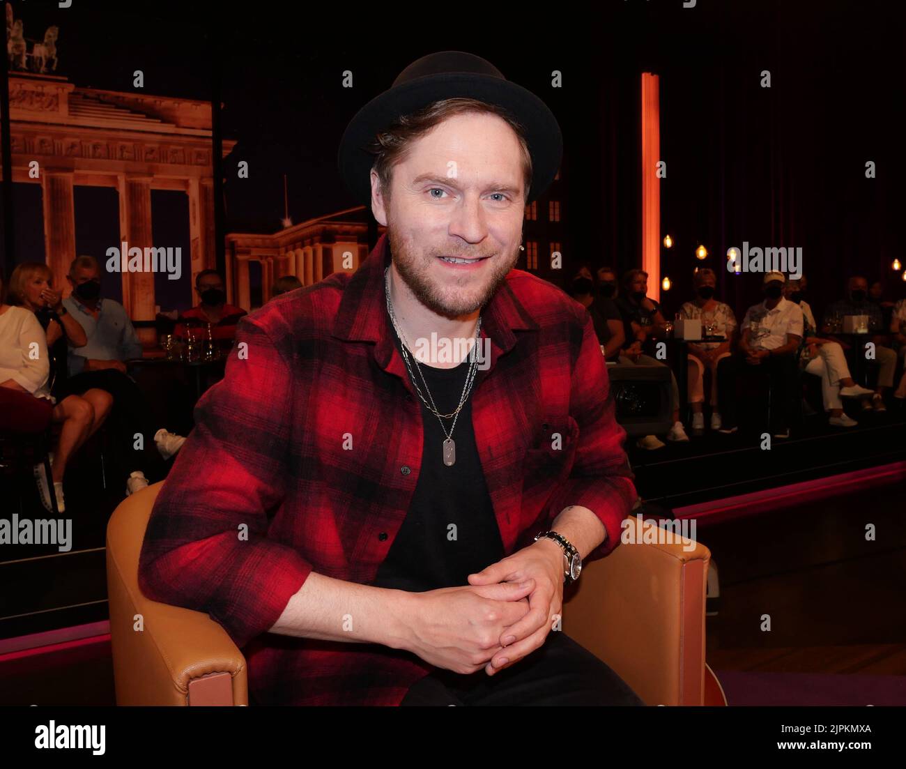 Berlin, Germany. 10th June, 2022. Singer Johannes Oerding at the talk ...