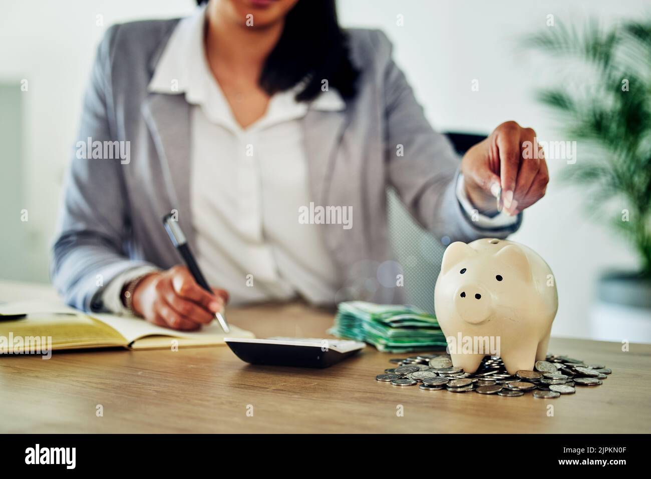 Planning family budget woman hi-res stock photography and images - Alamy
