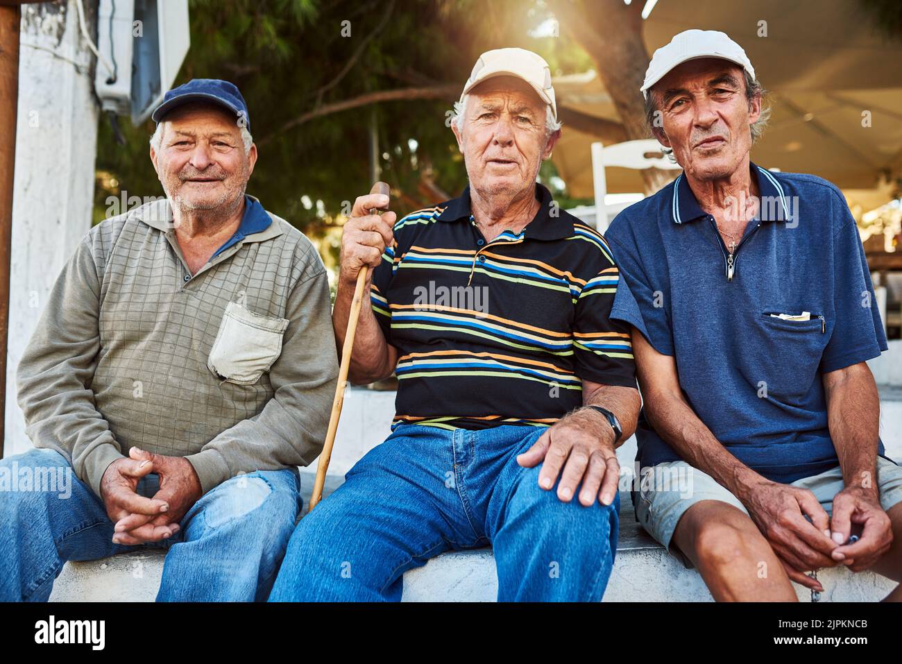 The three best friends that anyone can have. Portrait of a group of ...