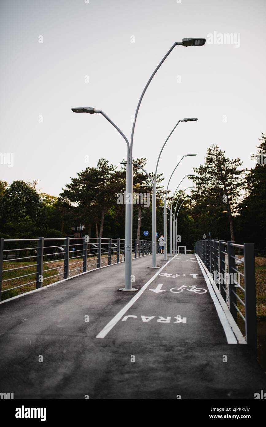 Bike lane in the street hi-res stock photography and images - Alamy