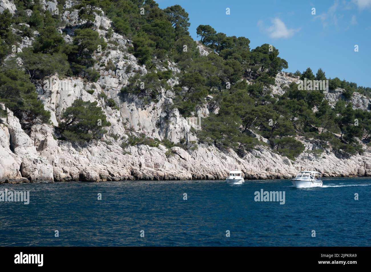 View on Calanque de Port Pin near Cassis, boat excursion to Calanques ...