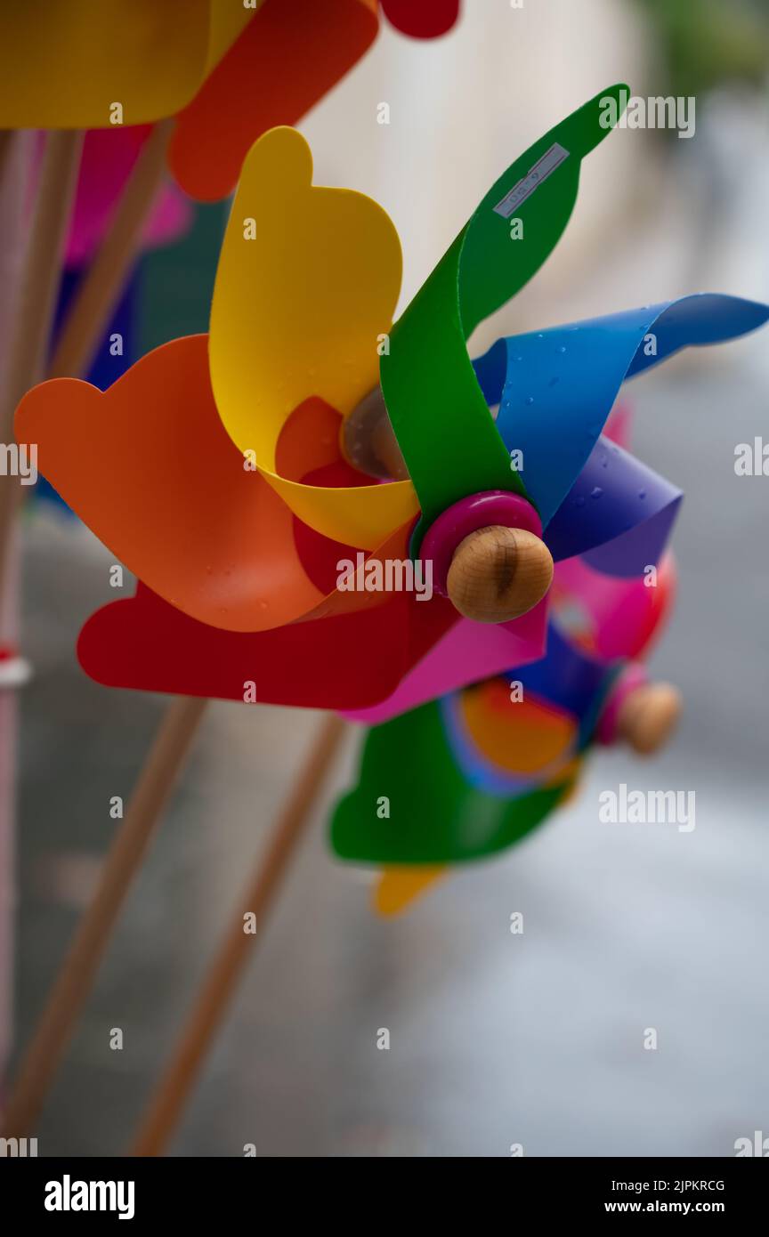 Wind propeller toy play weather hi-res stock photography and images - Alamy