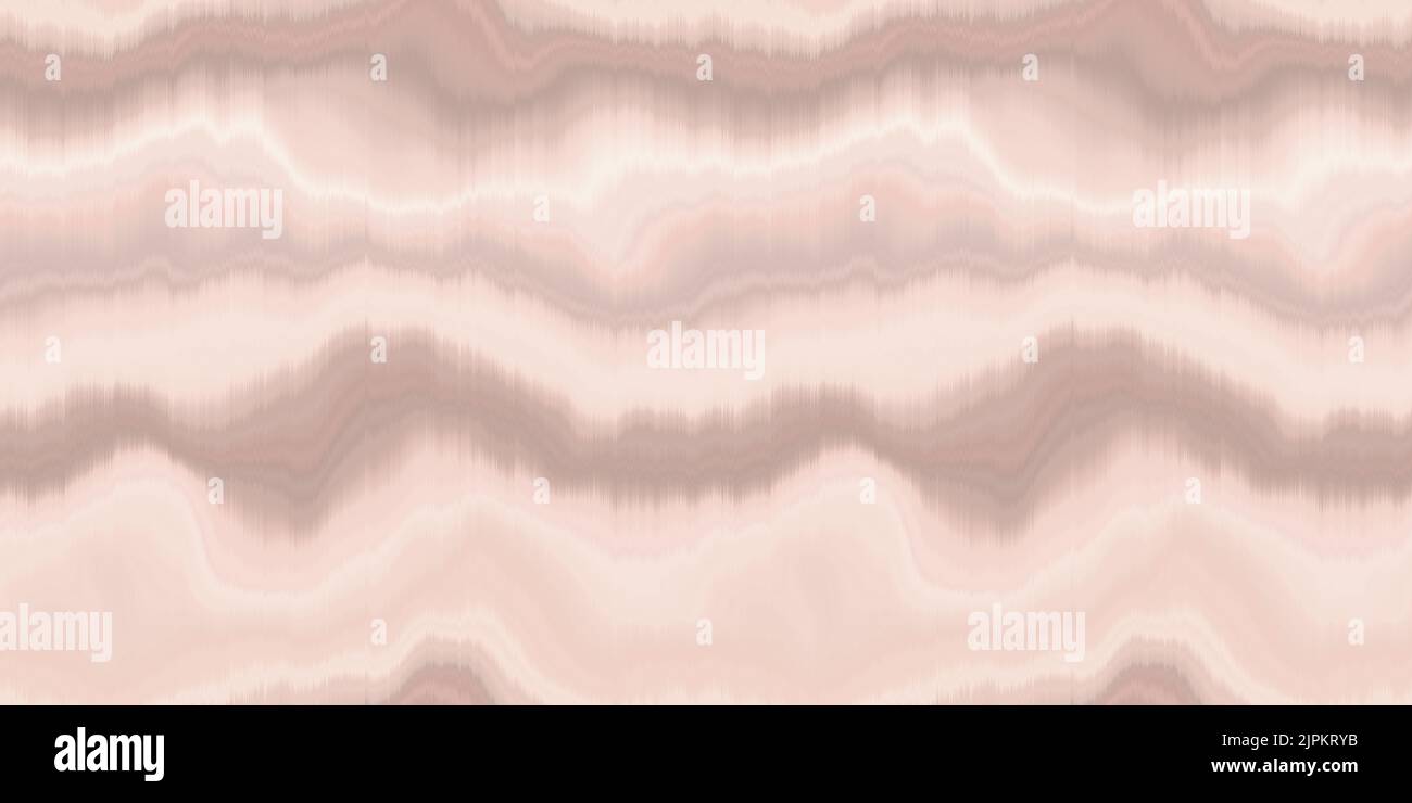 Soft wavy tie dye stripe seamless border pattern. Pink white organic ...