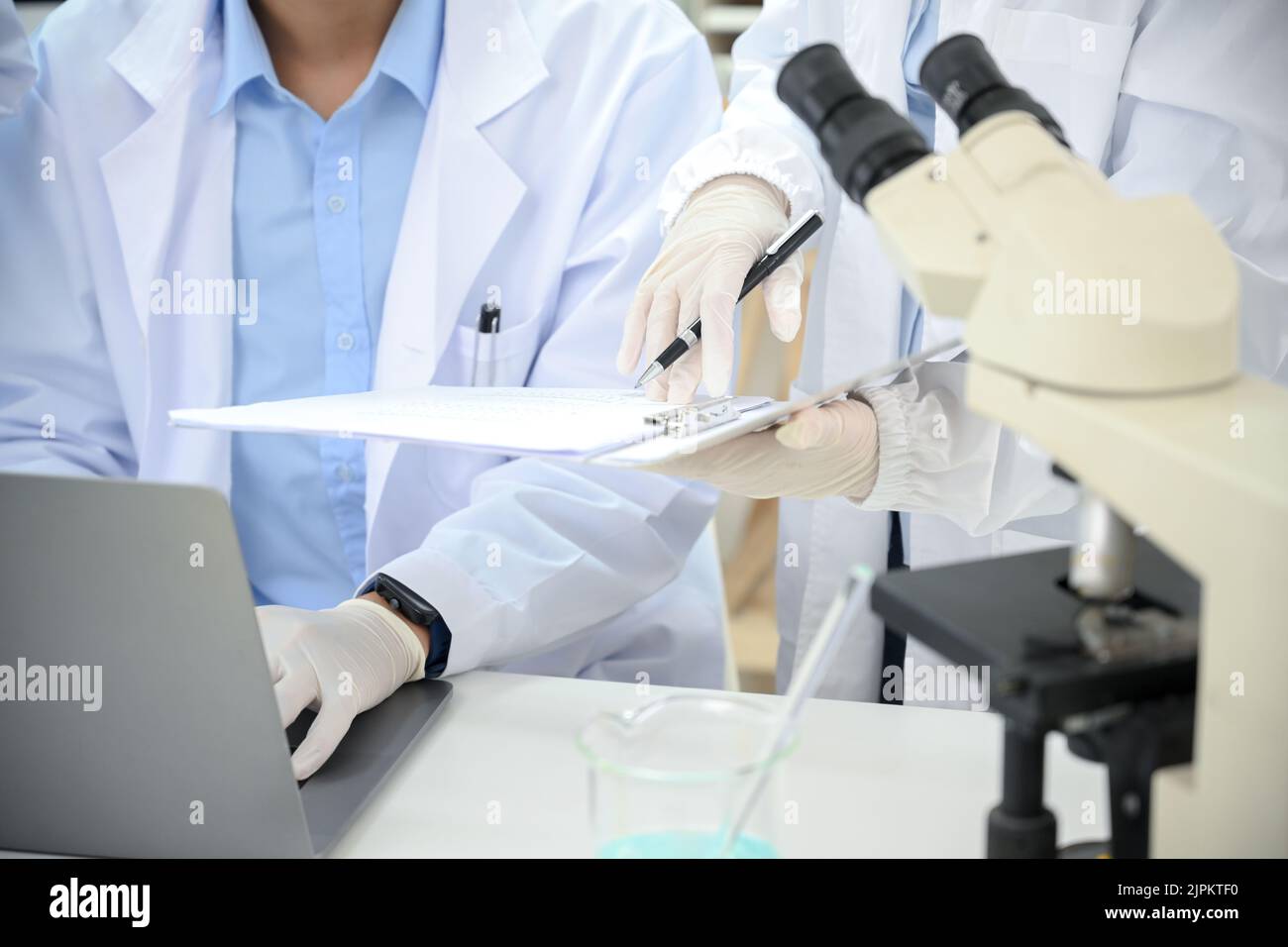 cropped shot, A professional scientist or medical doctor specialist ...