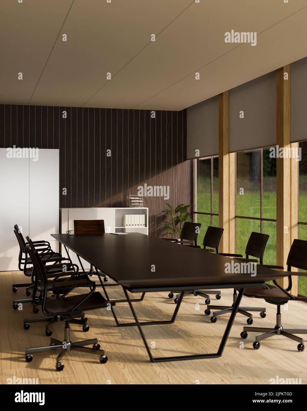 Modern office meeting room or conference room interior with conference ...
