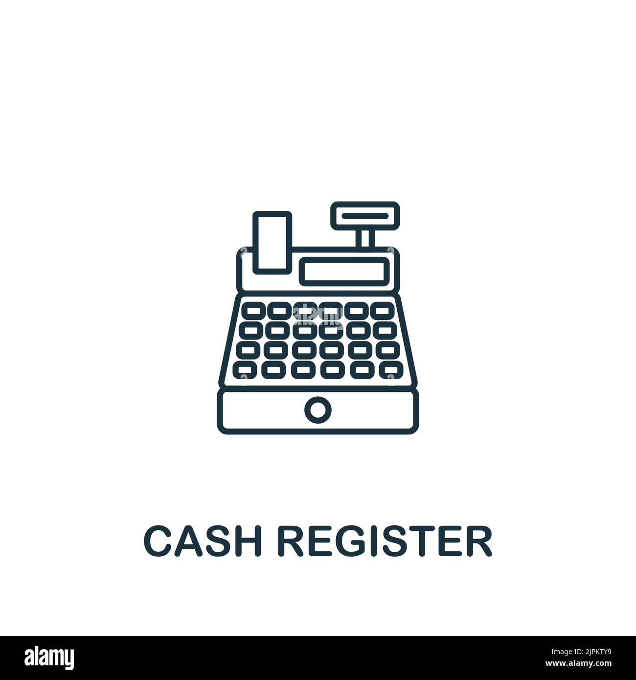 Cash Register icon. Line simple line Online Store icon for templates ...