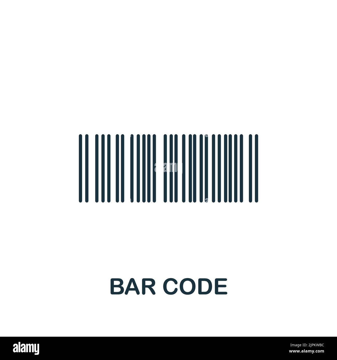 Bar Code icon. Line simple line Online Store icon for templates, web ...