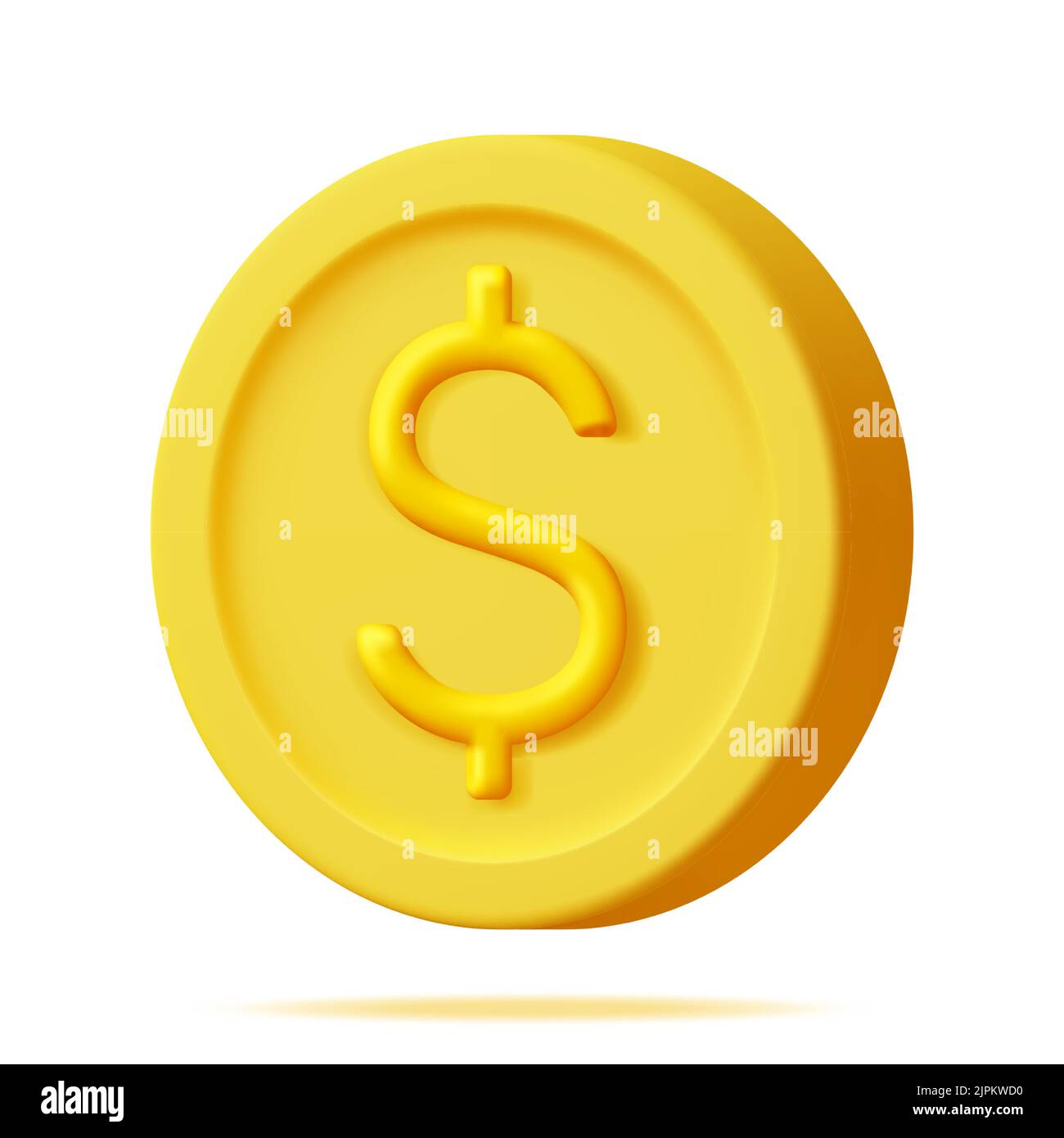 3D Gold Coin with Dollar Sign Stock Vector Image & Art - Alamy