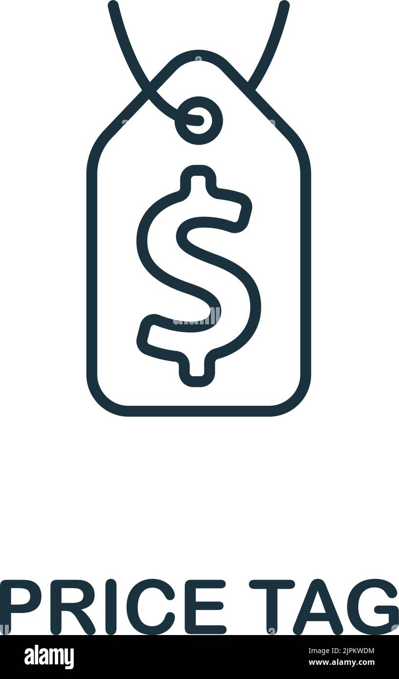 Price Tag icon. Line simple line Online Store icon for templates, web ...