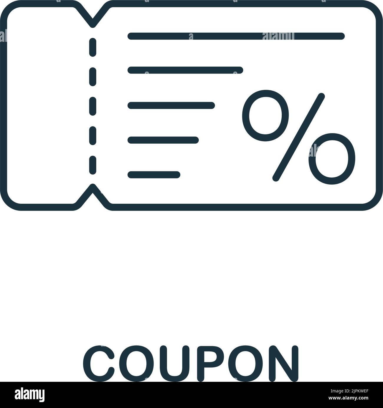Coupon icon. Line simple line Online Store icon for templates, web ...