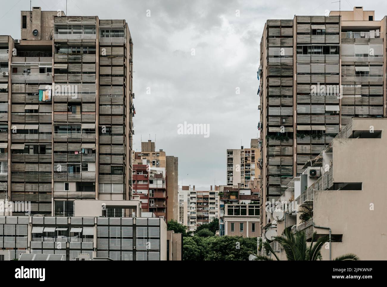 A brutalist concrete architecture of a residential area in Split 3 ...