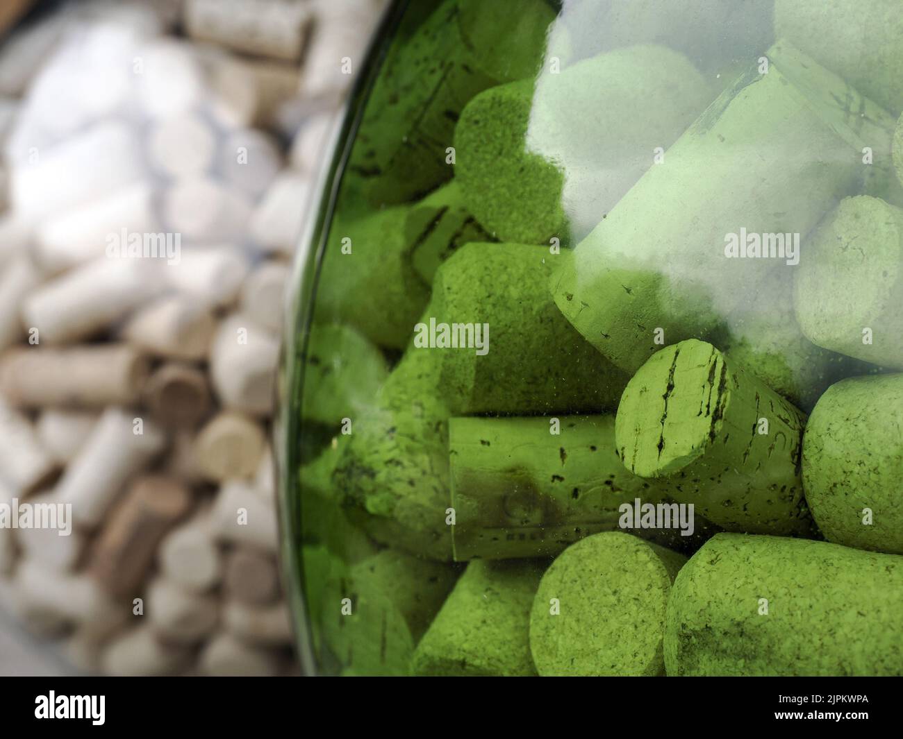 Wine glass filled wine corks hi-res stock photography and images - Alamy