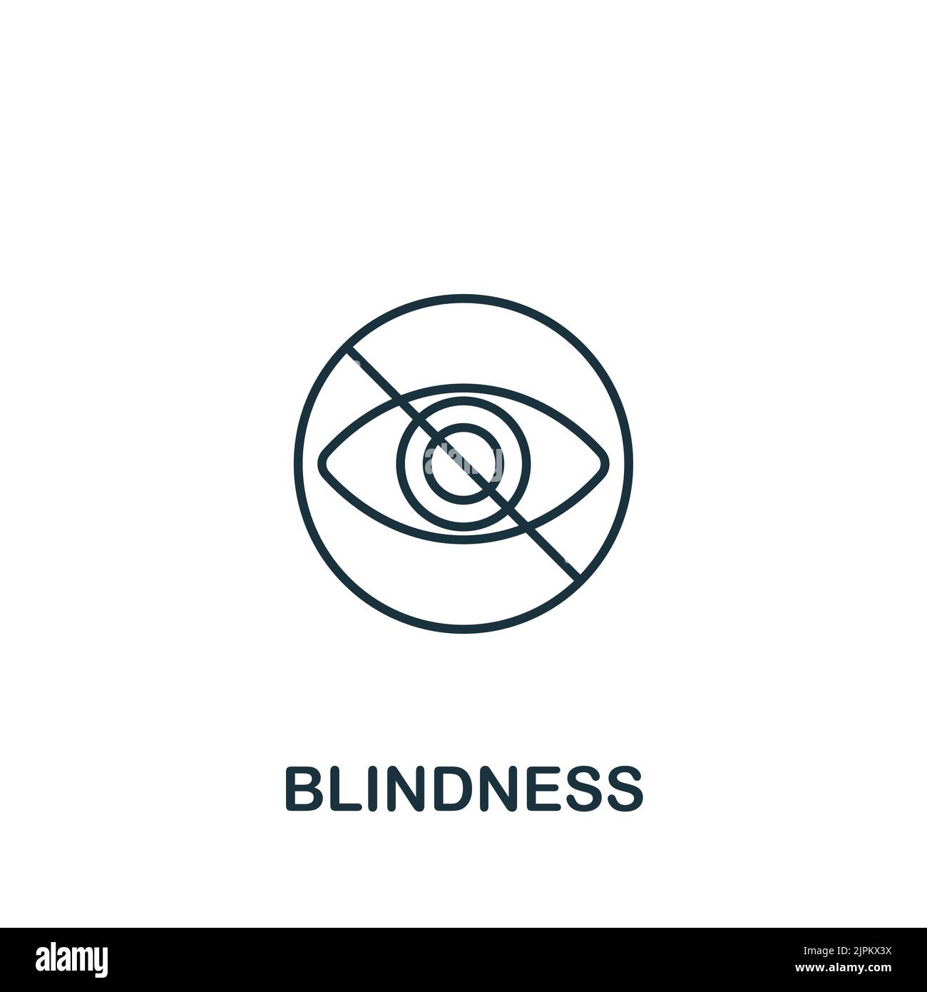 Blindness icon. Simple line element symbol for templates, web design ...