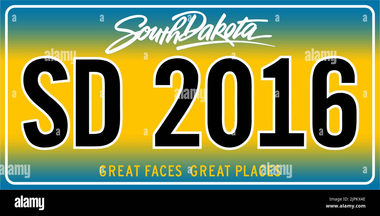 South license plate Stock Vector Images - Alamy
