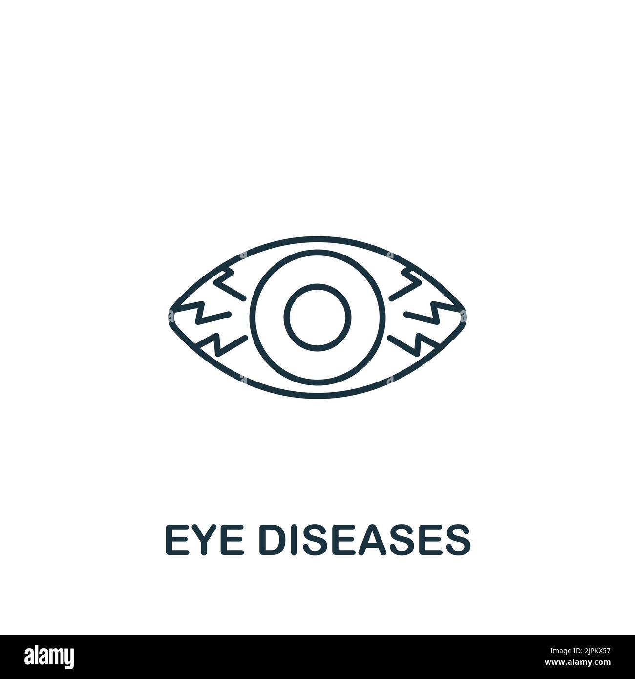 Eye Diseases icon. Simple line element symbol for templates, web design ...