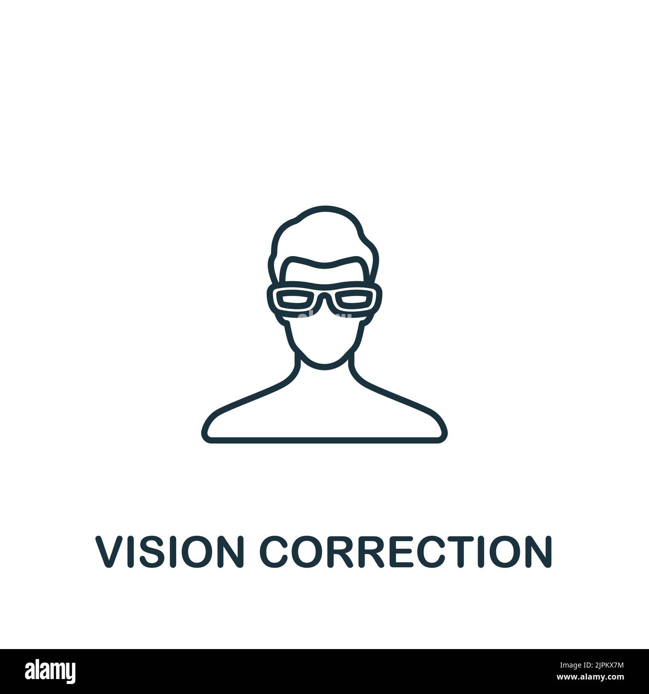 Vision Correction icon. Simple line element symbol for templates, web ...