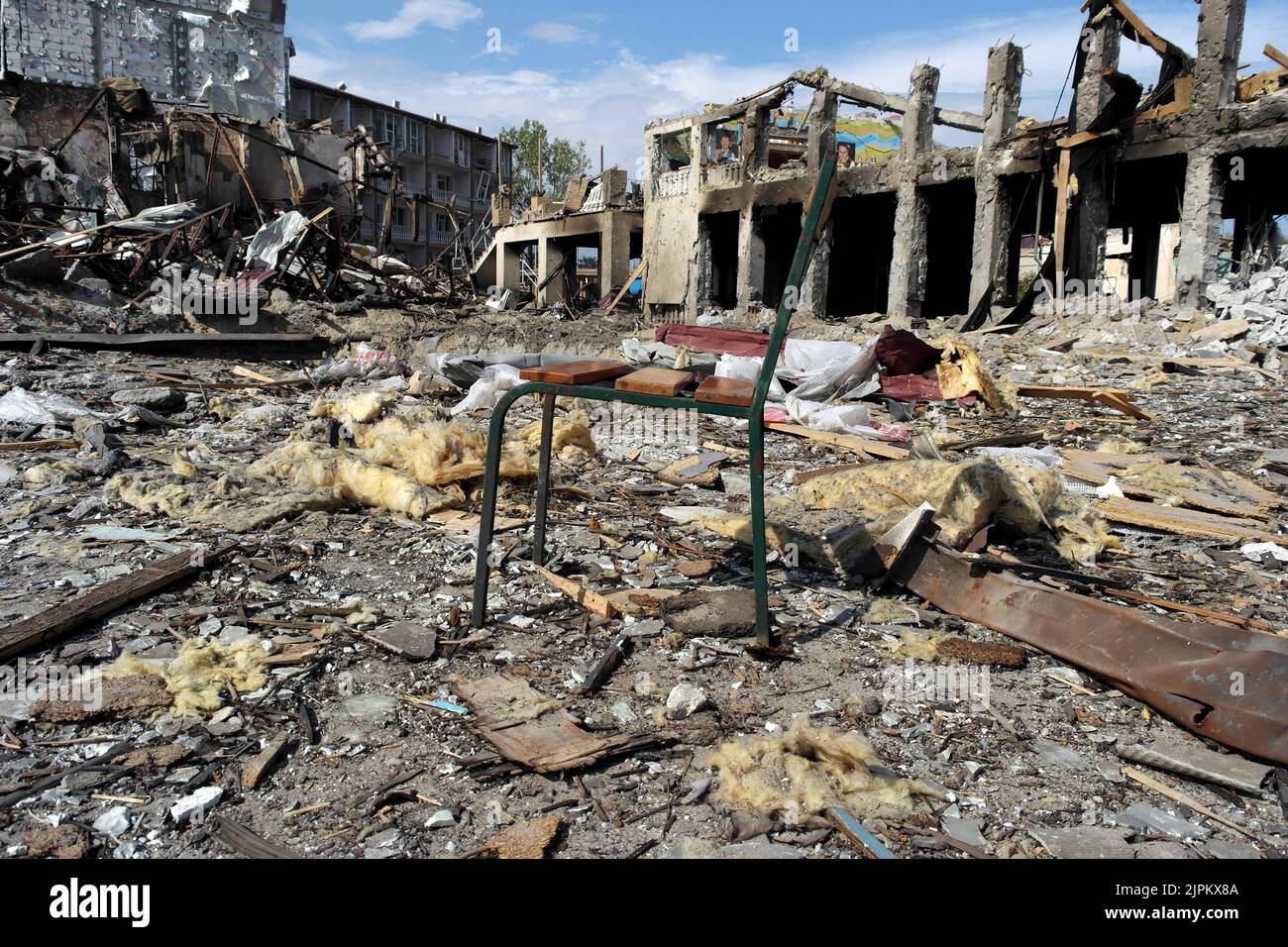 ZATOKA, UKRAINE - AUGUST 18, 2022 - Damage is pictured in Zatoka urban ...