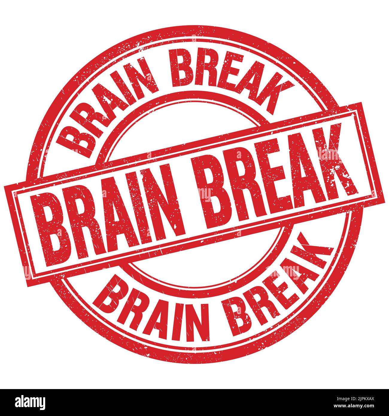 BRAIN BREAK text written word on red round stamp sign Stock Photo - Alamy