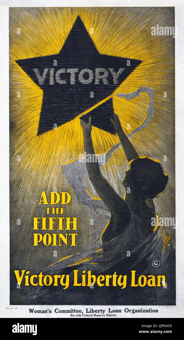 Add the fifth point - Victory Liberty Loan. Poster showing a woman ...