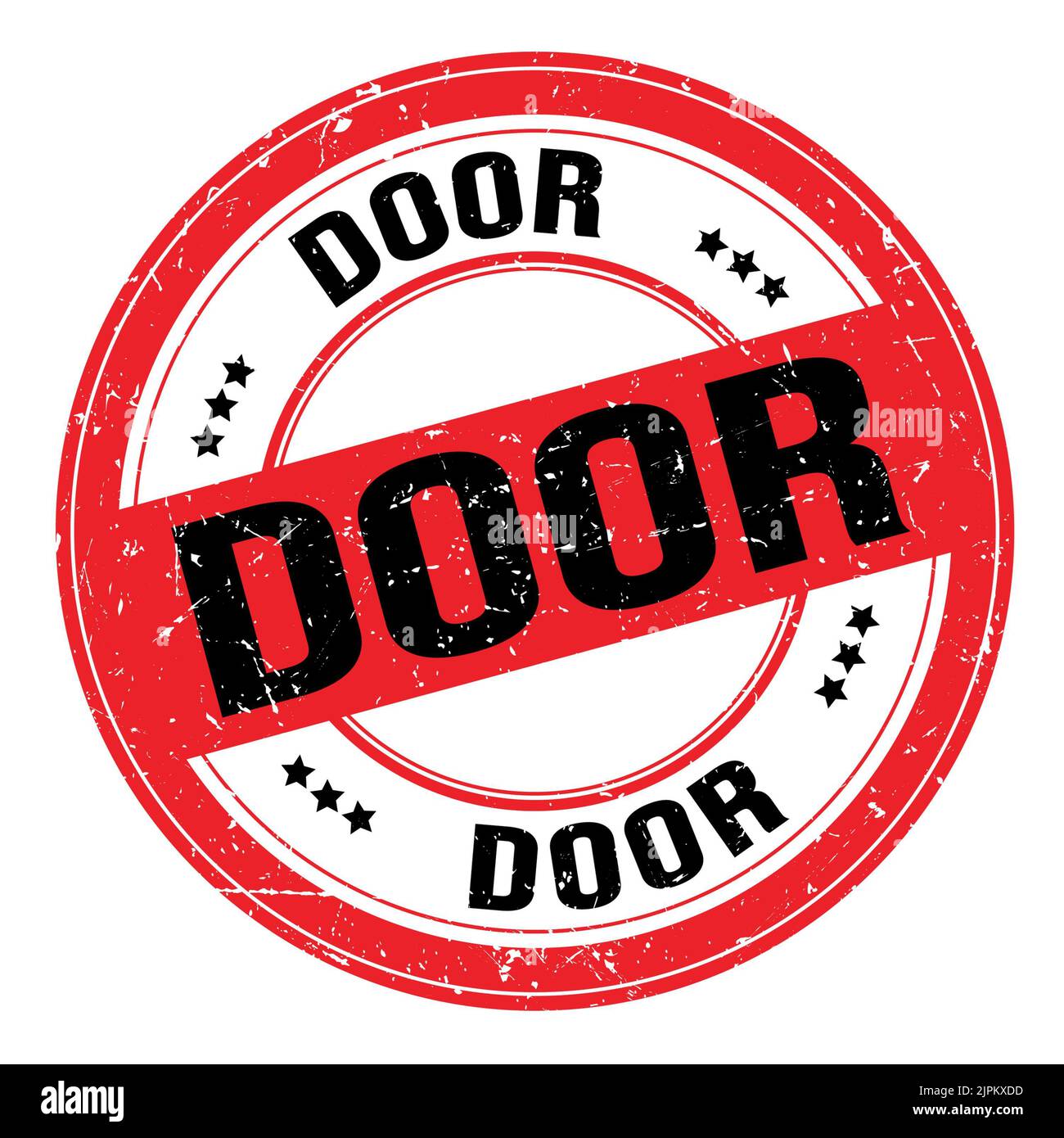 DOOR text written on red-black round grungy stamp sign Stock Photo - Alamy