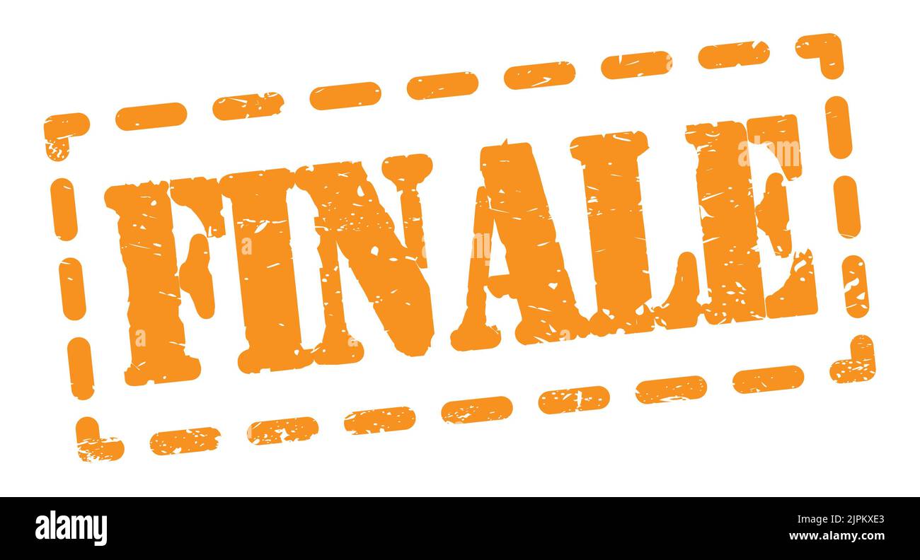 FINALE text written on orange dash stamp sign Stock Photo - Alamy
