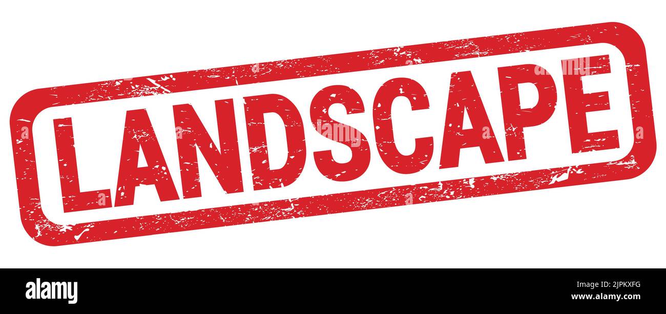 LANDSCAPE text written on red rectangle stamp sign Stock Photo - Alamy