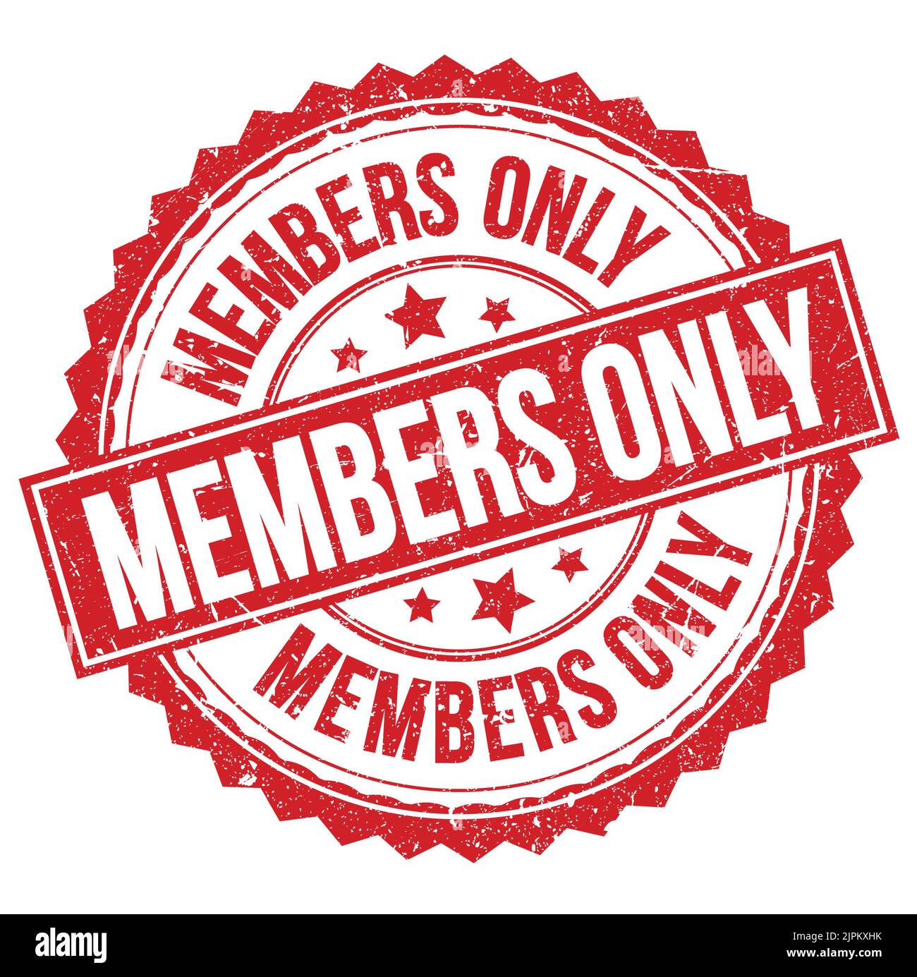 MEMBERS ONLY text written on red round stamp sign Stock Photo - Alamy